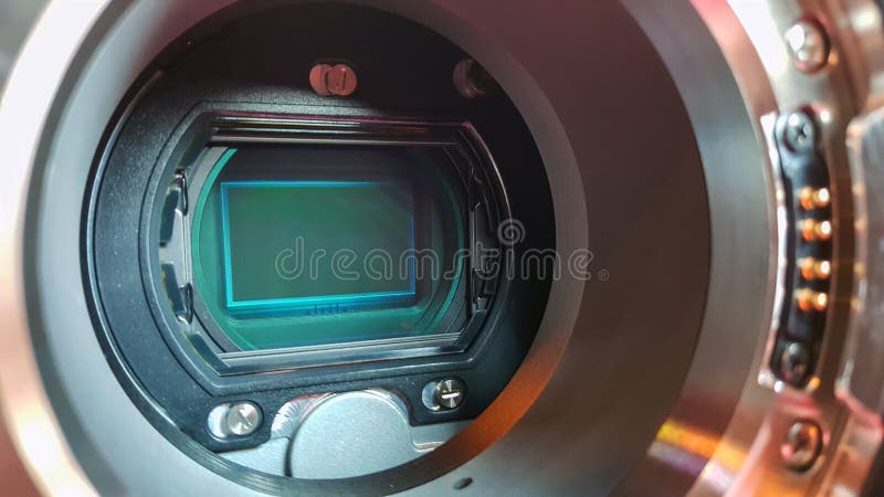 Glass Sensors of Digital Video Cameras. Stock Photo - Image of device ...