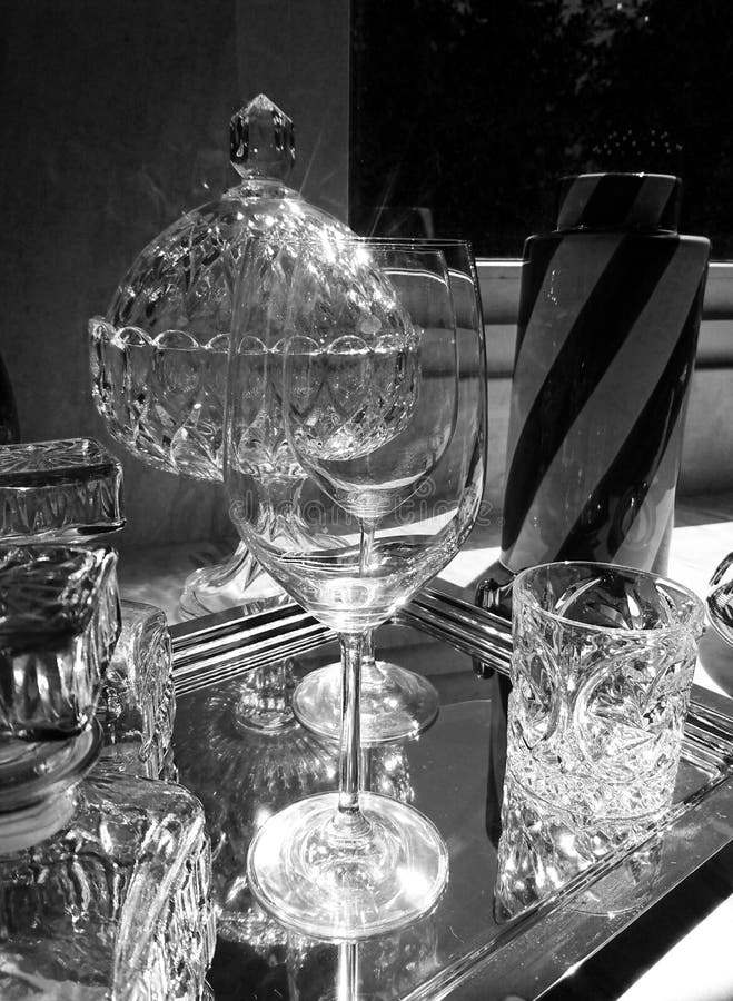 Glass set on tray stock photo. Image of tone, design - 135680596