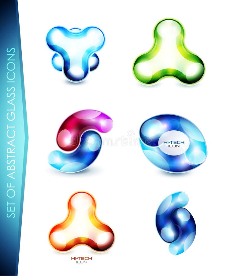 Glass shape icon set stock vector. Illustration of icon - 25813107