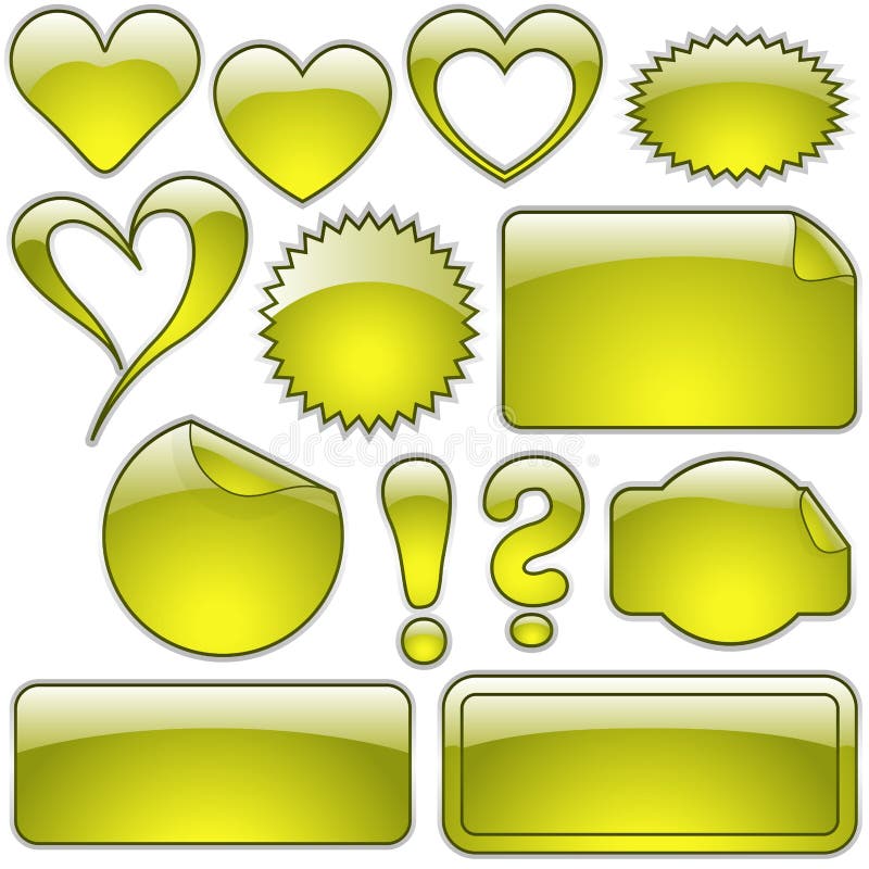 Glass Shapes Lemon Color stock vector. Illustration of banner - 4548297