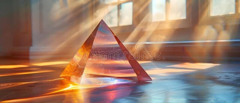 Glass Shapes Refract Light Creating a Colorful Spectrum Reflection on ...