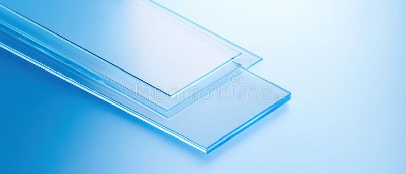 Glass Sheet on Light Blue Background Stock Illustration - Illustration ...