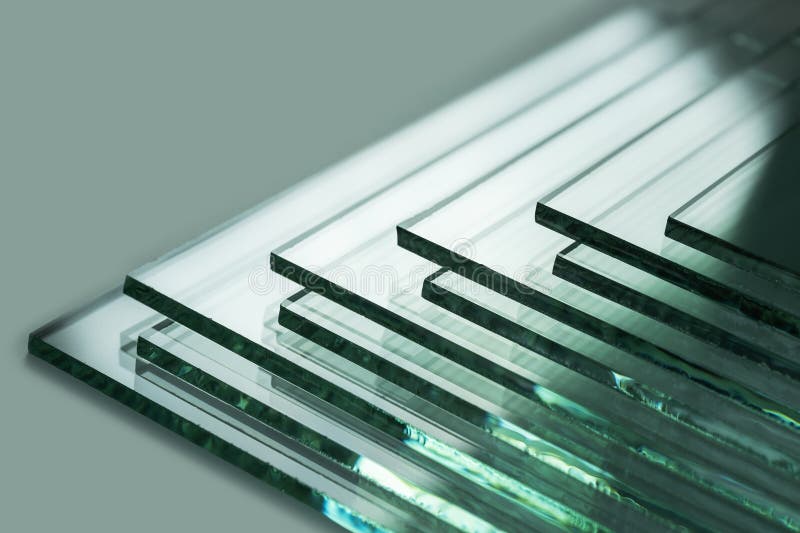 Glass Sheets, Super Clear Float Glass Panels Stock Image - Image of ...