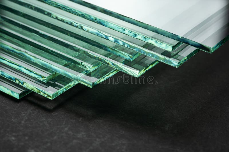 Glass Sheets, Super Clear Float Glass Panels Stock Photo - Image of ...