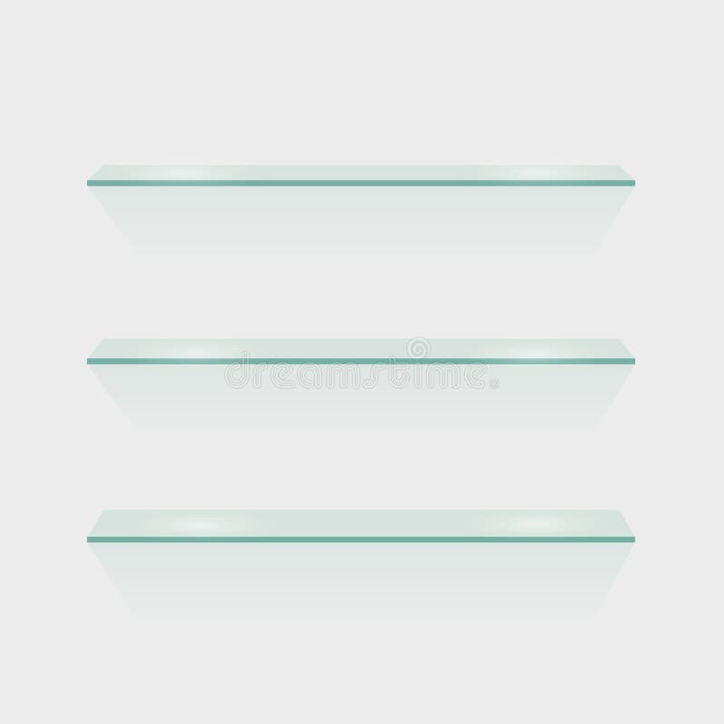 Glass Shelves Illustration stock vector. Illustration of isolated ...