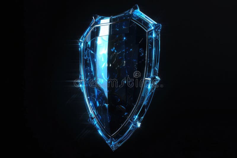 A Glass Shield with a Blue Light Shining through, Ideal for Use in Sci ...