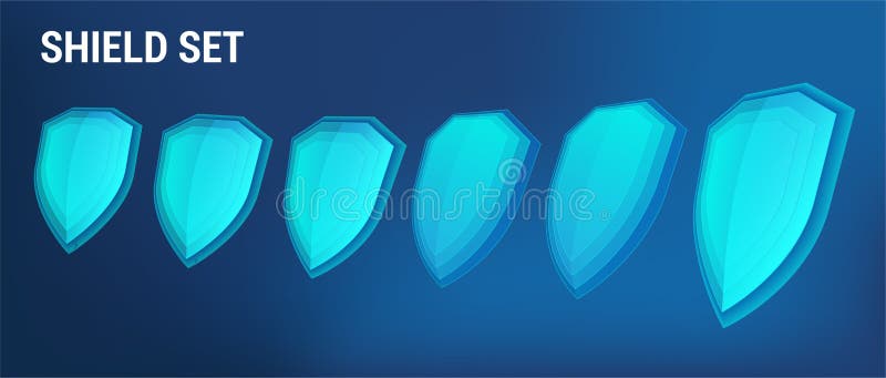 Glass Shield in Futuristic Style Stock Vector - Illustration of plastic ...