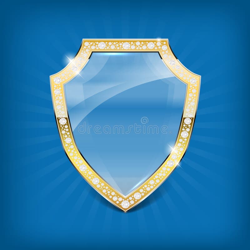 Glass Shield. Acrylic Plexiglass Shield of Defense. Icon for Guard ...