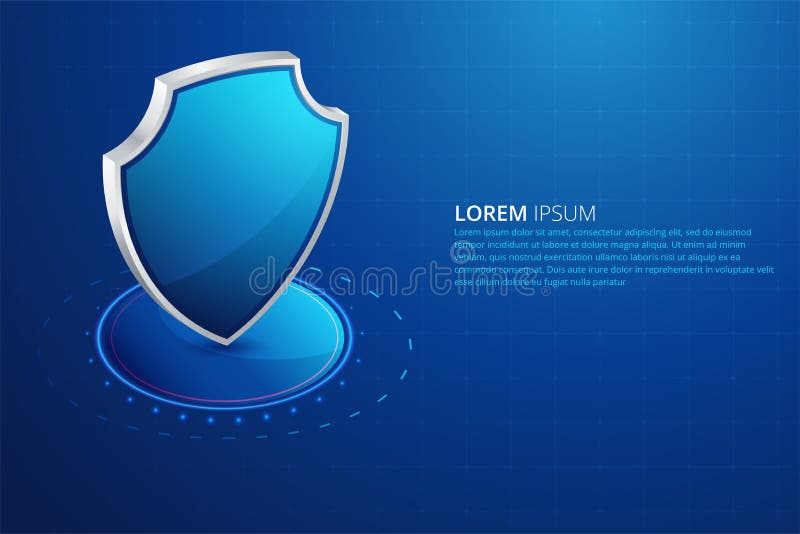 Glass Shield Realistic Vector Illustration Stock Vector - Illustration ...