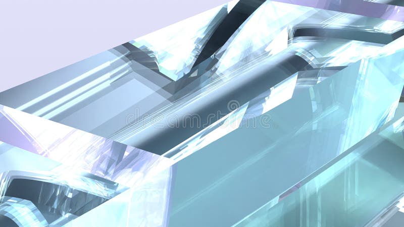 Glass Shining Box Refraction Crystal Elegant Modern 3D Rendering Image ...