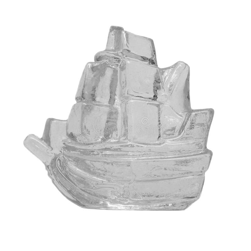 Glass ship stock image. Image of ornament, isolated, object - 18150471