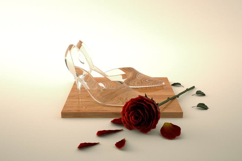 Glass Shoes Rose Stock Illustrations – 119 Glass Shoes Rose Stock ...