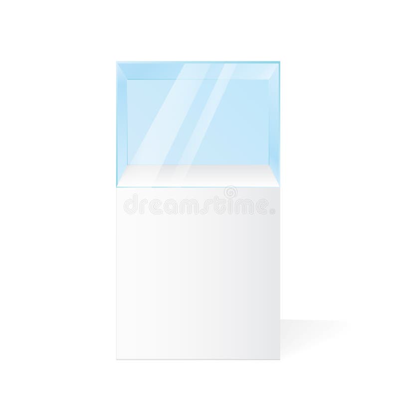 Glass Showcase for the Exhibition. Stock Vector Illustration Stock ...