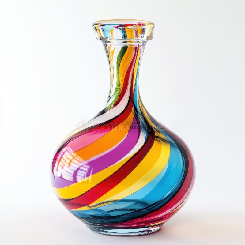 Glass Showpiece Isolated on White Background Stock Illustration ...