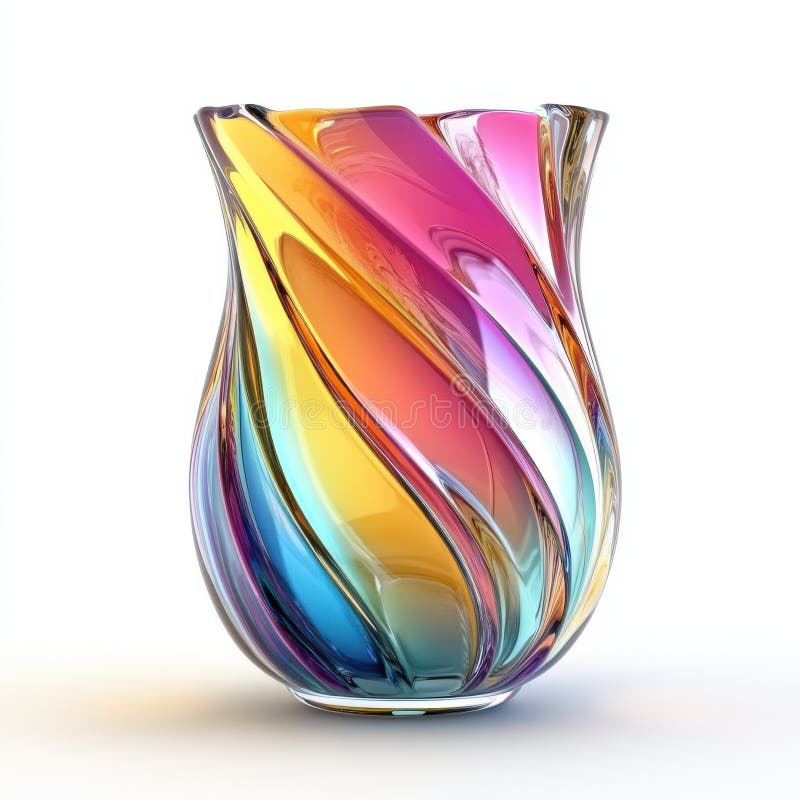 Glass Showpiece Isolated on White Background Stock Illustration ...