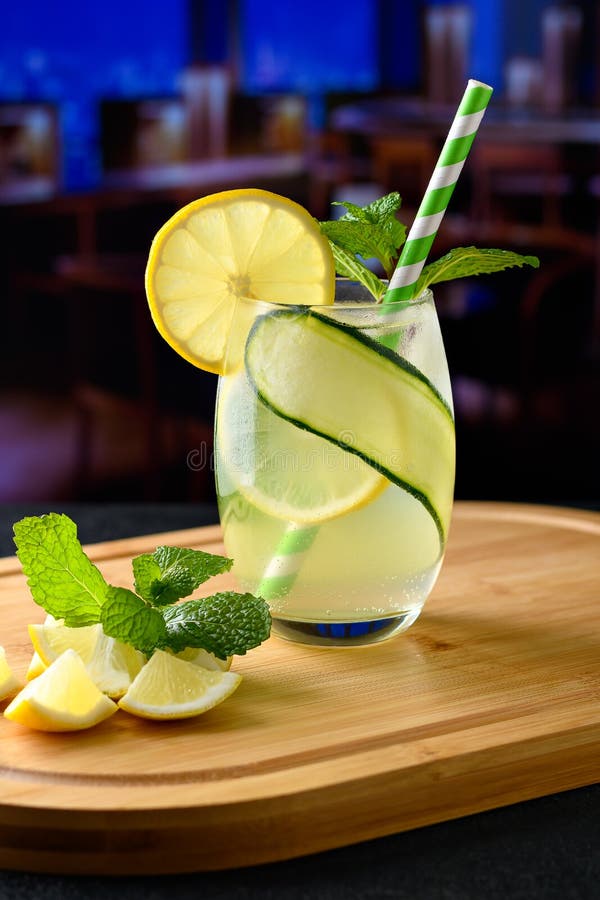 A GLASS with a SICILIAN LEMON DRINK COCKTAIL Stock Photo - Image of ...