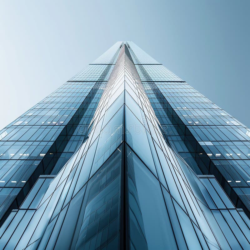 Innovations in Glass Skyscraper Architecture Stock Illustration ...