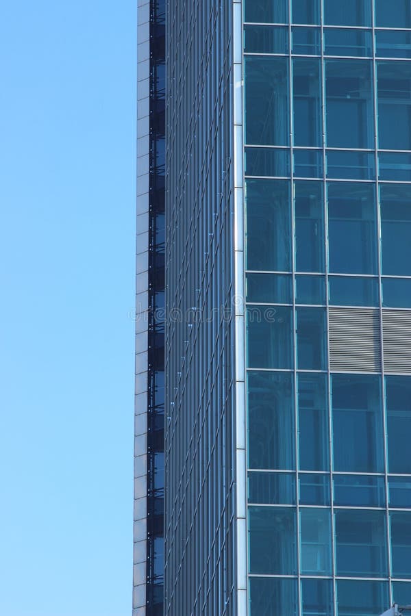 Glass Skyscraper on Background Blue Sky Stock Photo - Image of bolt ...