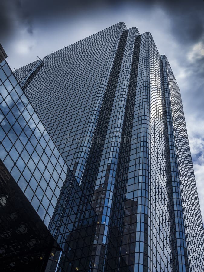 New Glass Building Construction Site Stock Photo - Image of crane ...