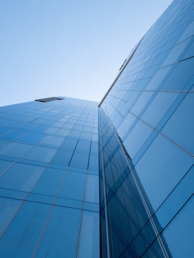Glass skyscraper stock image. Image of construction - 211859899