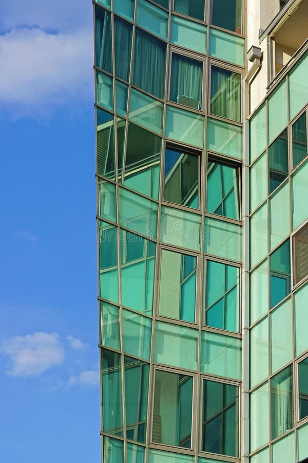 Glass skyscraper stock image. Image of modern, building - 94758983