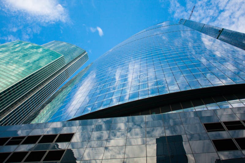 Glass skyscraper and sky stock image. Image of exterior - 65929705
