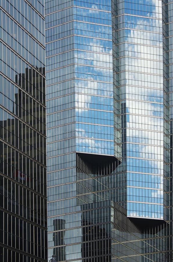 Glass Skyscraper in Toronto Stock Image - Image of glass, district ...