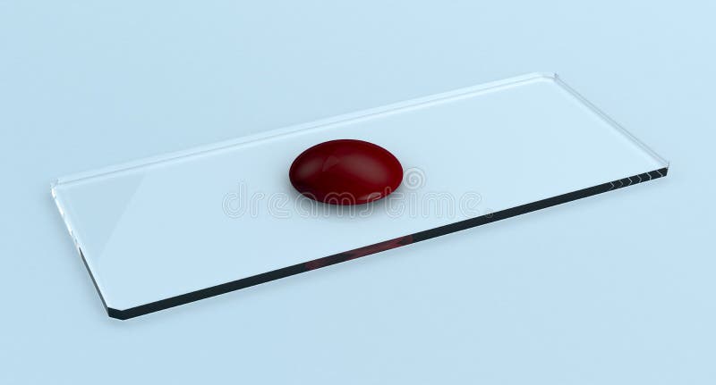 Glass slide for microscope stock illustration. Illustration of ...