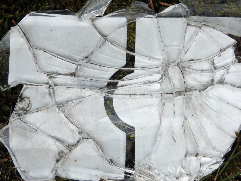 Glass Smithereens on Ground Stock Image - Image of surface, black ...
