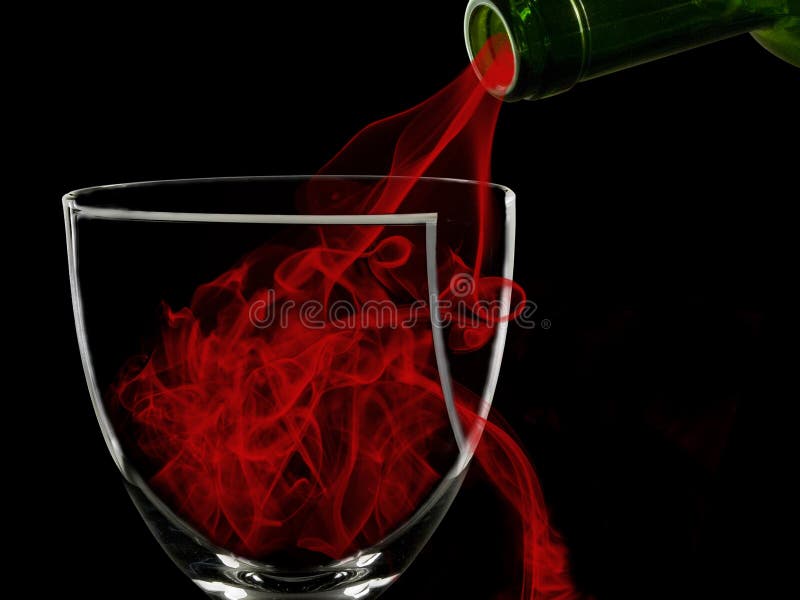 Glass of Smoke stock photo. Image of full, black, drink - 15714774