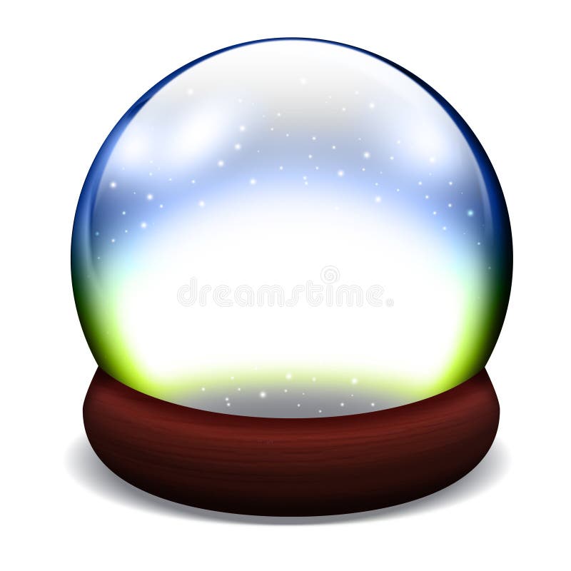 Glass snow dome globe stock illustration. Illustration of future - 6260961