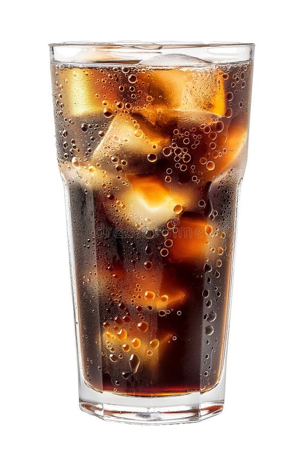 A Glass of Soda with Ice Cubes in it Stock Photo - Image of refreshment ...