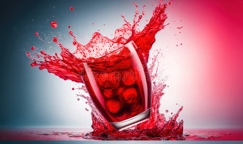 A Glass of Soda with a Splash of Water on it Stock Illustration ...
