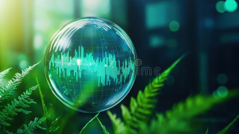 Glass Sphere Capturing Sound Wave Patterns and Vibrations in an ...