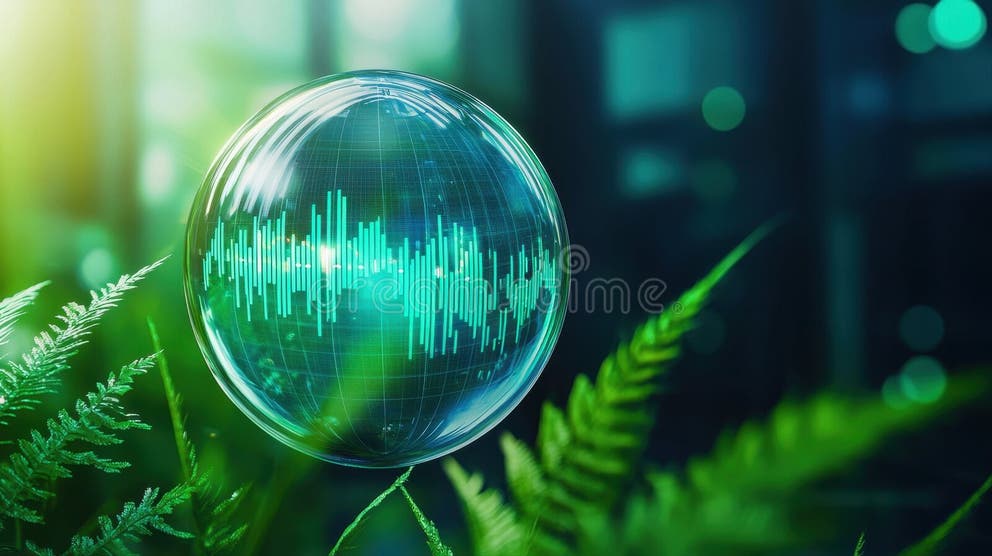 Glass Sphere Capturing Sound Wave Patterns and Vibrations in an ...
