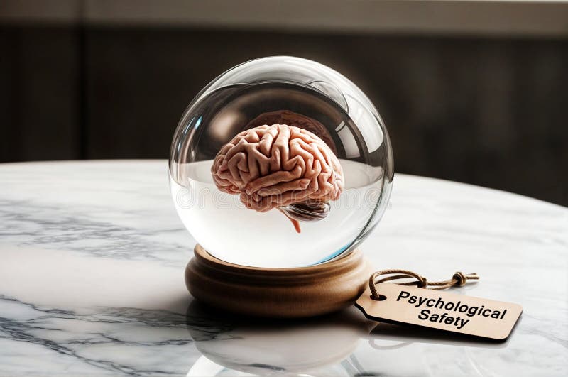 A Glass Sphere Containing a Brain with a Label Reading Text Word ...