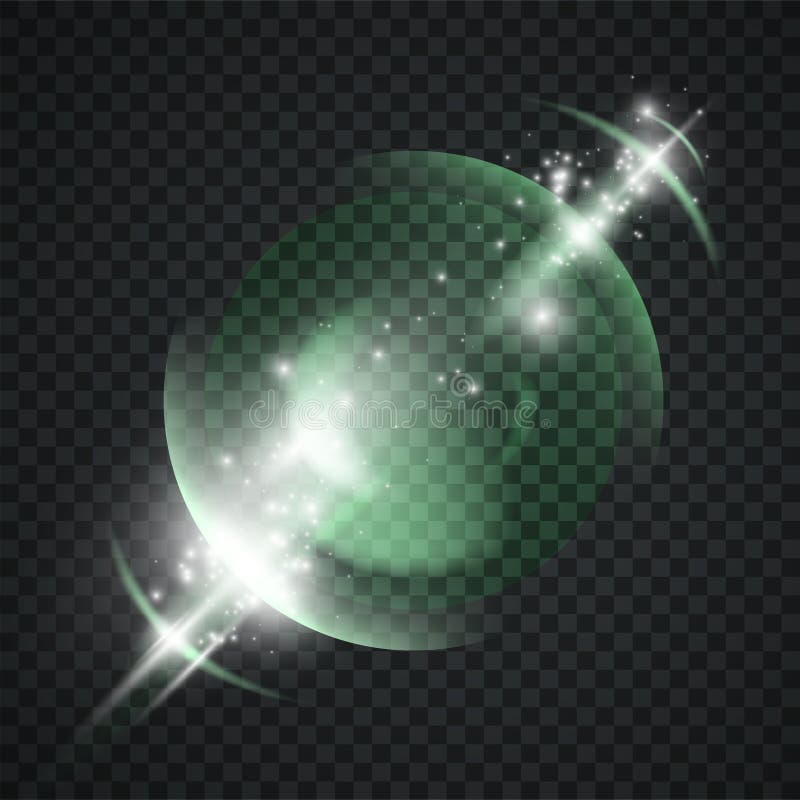 Glass Sphere of Glowing Lights Stock Vector - Illustration of bubble ...