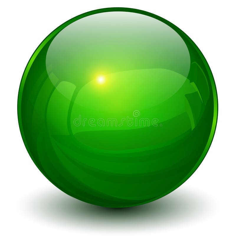 Green sphere 3D stock vector. Illustration of sphere - 119076202