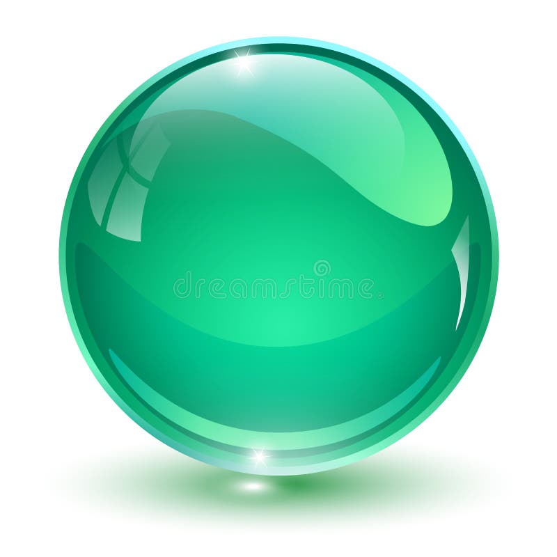 Glass sphere green stock vector. Illustration of sphere - 127439209