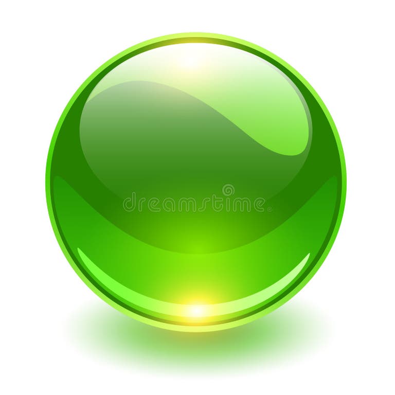 Glass sphere green stock vector. Illustration of element - 111774699