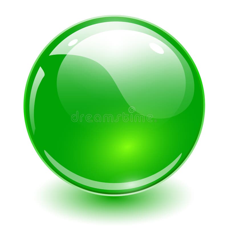 Glass sphere green stock vector. Illustration of glossy - 172638242
