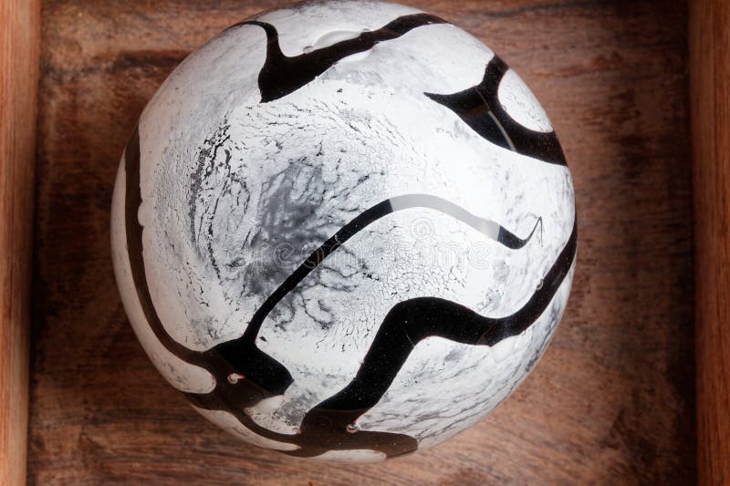 Glass Sphere Inside a Wooden Box Stock Photo - Image of white, marbles ...