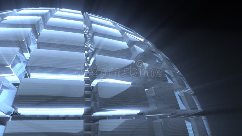 Glass Sphere with Blue Smoke Inside. the Background. 3d Sphere with Fog ...