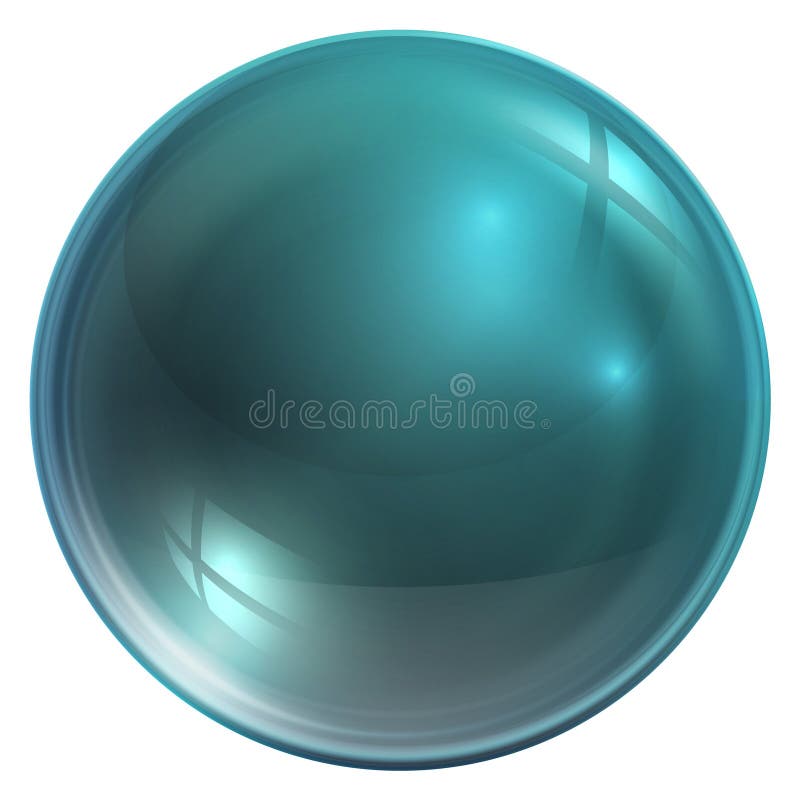 Glass Sphere Mockup. Realistic Transparent Blue Orb Stock Vector ...