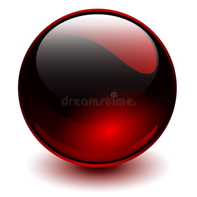Glass sphere red stock vector. Illustration of circle - 146635308