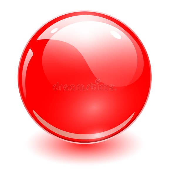 Glass sphere red stock vector. Illustration of reflection - 171875412