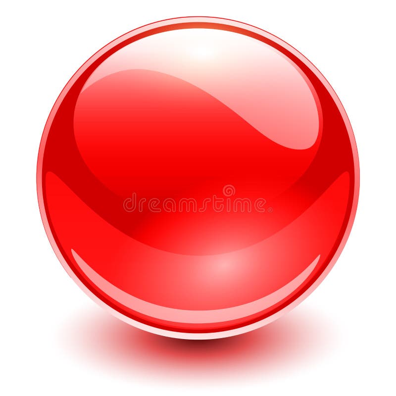 Glass sphere red stock vector. Illustration of reflection - 171875412