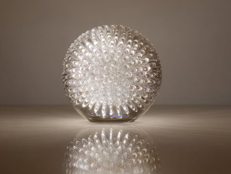 Glass Sphere on Reflective Surface, Symmetrical Reflection, Glossy ...