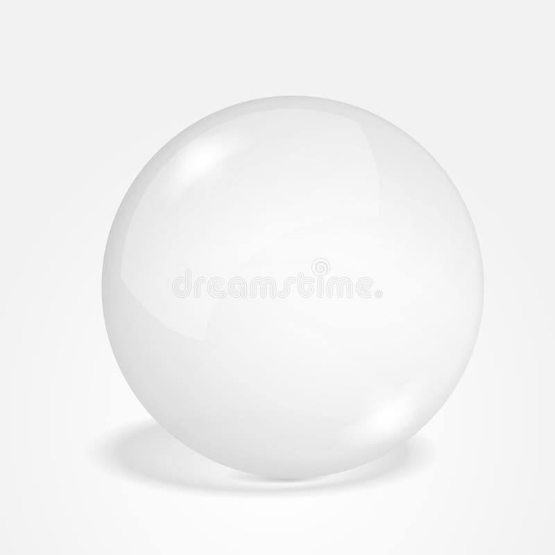Big Transparent Glass Sphere Stock Vector - Illustration of single ...