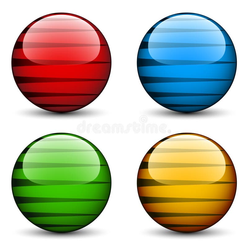 Glass spheres stock vector. Illustration of round, colorful - 23893989